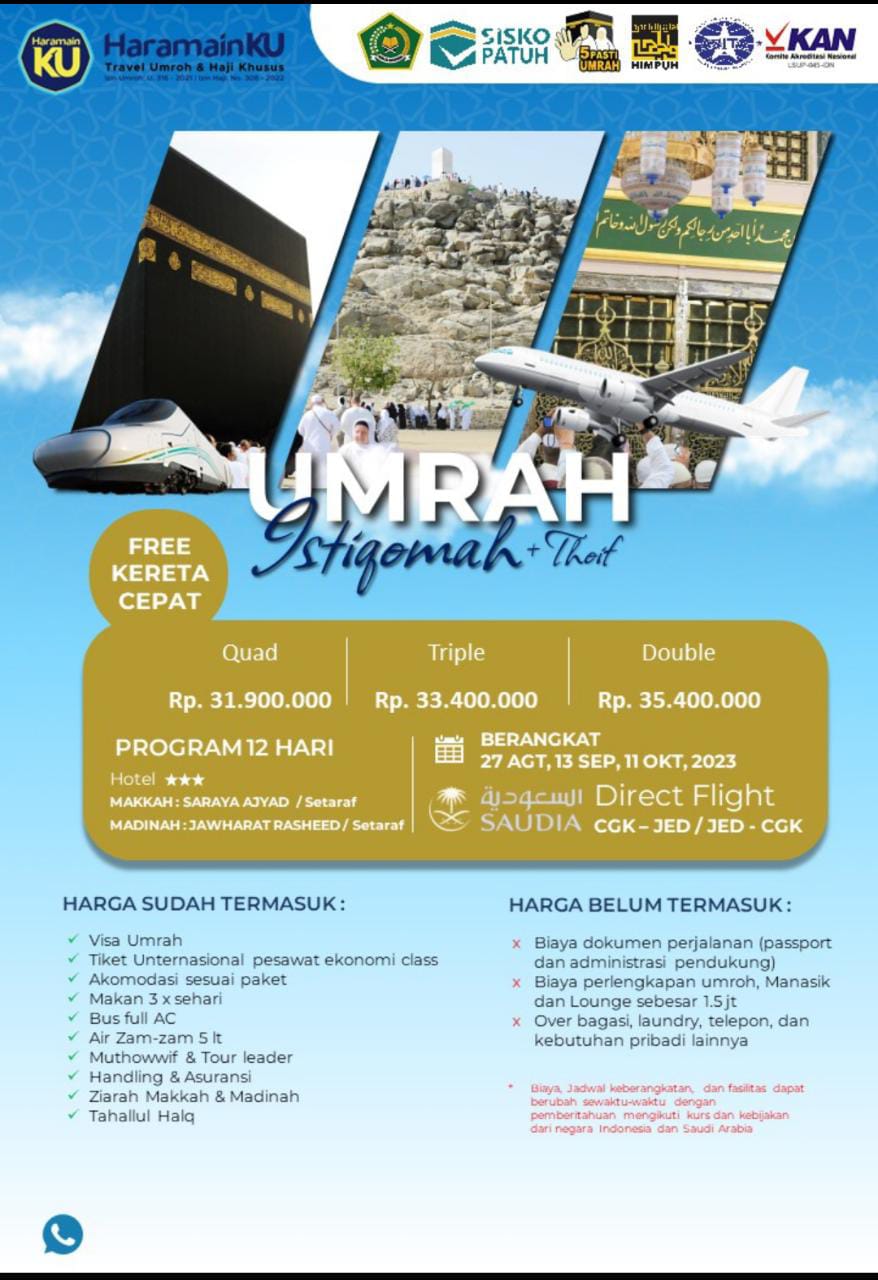 Umroh Sesuai Sunnah. Travel Sunnah Terbaik | HaramainKu