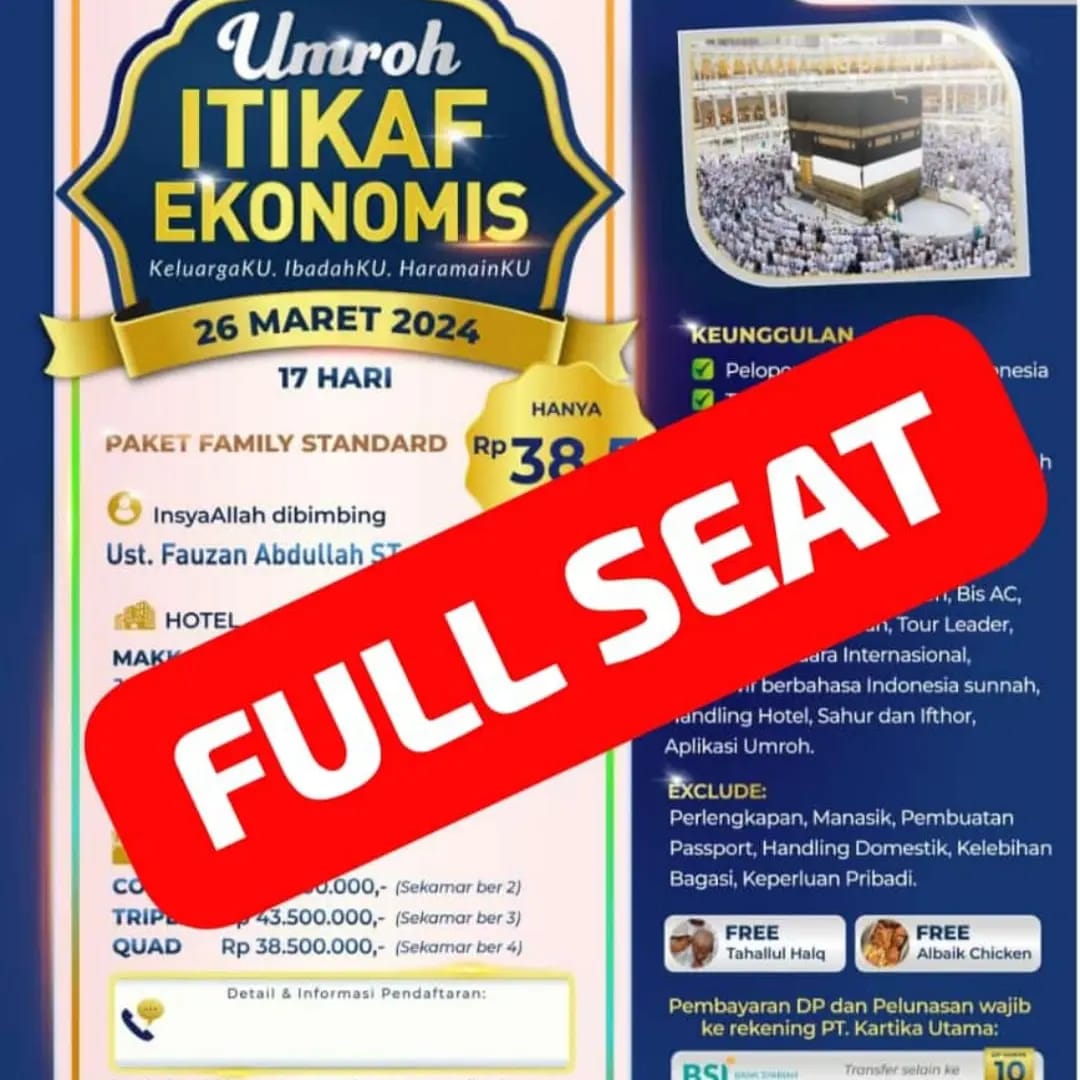 Paket Umroh Ramadhan 2025 [Free Ifthar & Sahur + Diskon 1 JT]